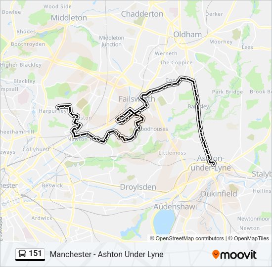 151 Route: Schedules, Stops & Maps - Moston (Updated)