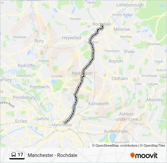 17 Route: Schedules, Stops & Maps - Rochdale Interchange (Updated)