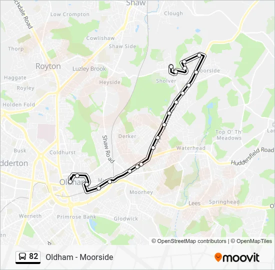 82 Route: Schedules, Stops & Maps - Oldham Bus Station (Updated)