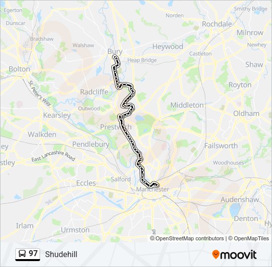 97 Route: Schedules, Stops & Maps - Shudehill (Updated)