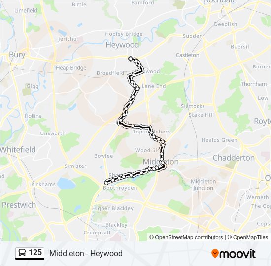 125 Route: Schedules, Stops & Maps - Rhodes (Updated)