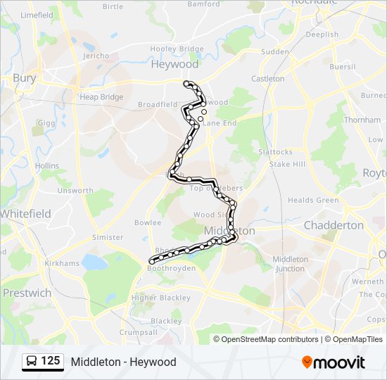 125 Route: Schedules, Stops & Maps - Rhodes (Updated)