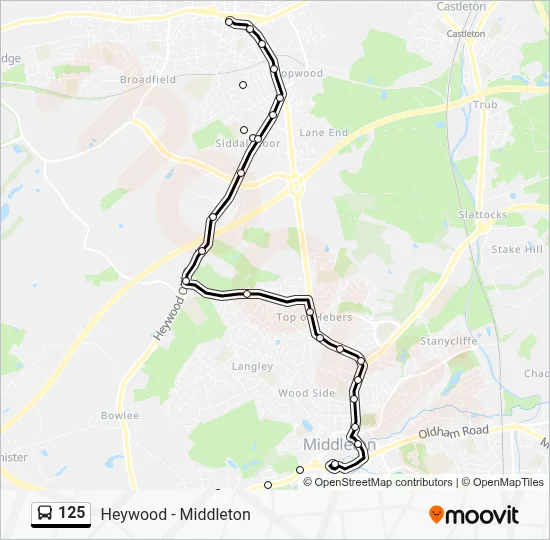 125 Route: Schedules, Stops & Maps - Heywood Library (Updated)