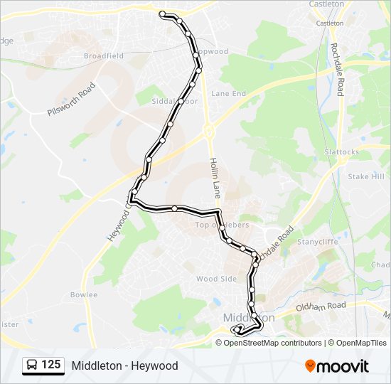 125 Route: Schedules, Stops & Maps - Middleton (Updated)
