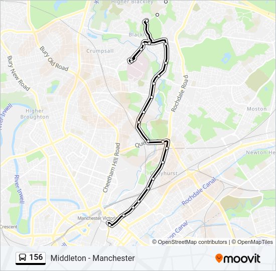 156 Route: Schedules, Stops & Maps - Shudehill (Updated)