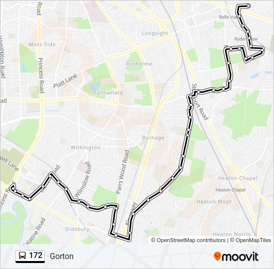 172 Route: Schedules, Stops & Maps - Gorton (Updated)