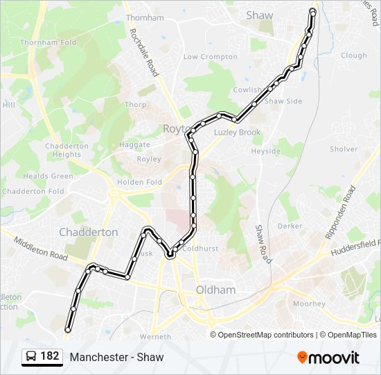 182 Route: Schedules, Stops & Maps - Thatch Leach (Updated)