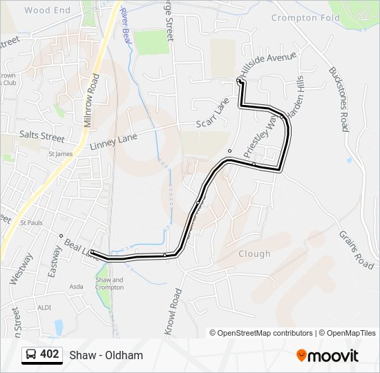 402 Route: Schedules, Stops & Maps - Buckstones Terminus (Updated)