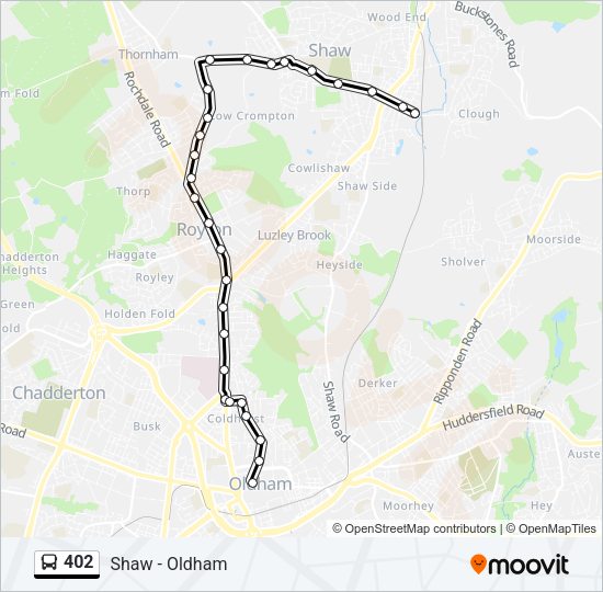 402 Route: Schedules, Stops & Maps - Shaw & Crompton Metrolink Stop ...