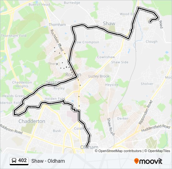 402 Route: Schedules, Stops & Maps - Oldham Bus Station (Updated)