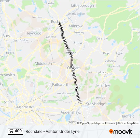 409 Route: Schedules, Stops & Maps - Rochdale (Updated)
