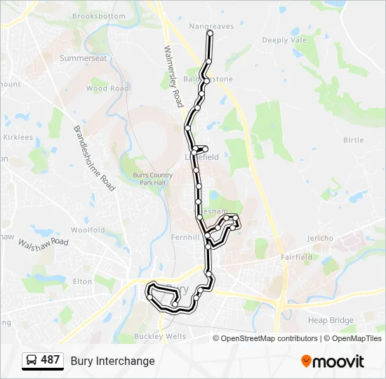 487 Route: Schedules, Stops & Maps - Bury Interchange (Updated)