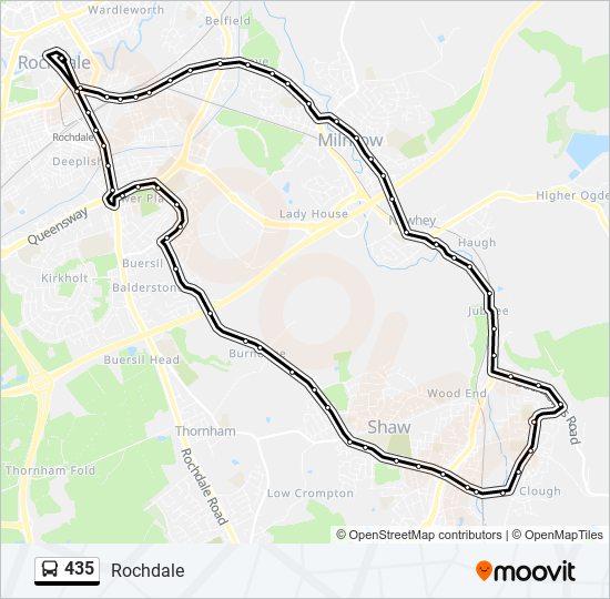 435 Route: Schedules, Stops & Maps - Shaw (Updated)