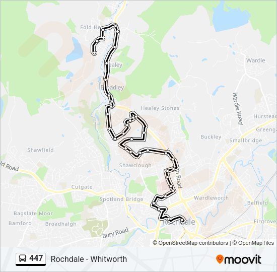 447 Route: Schedules, Stops & Maps - Wallbank (Updated)