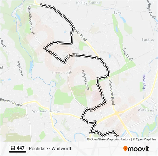 447 Route: Schedules, Stops & Maps - Healey Corner (Updated)