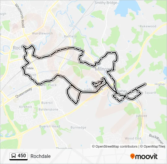 450 Route: Schedules, Stops & Maps - Rochdale Interchange (Updated)