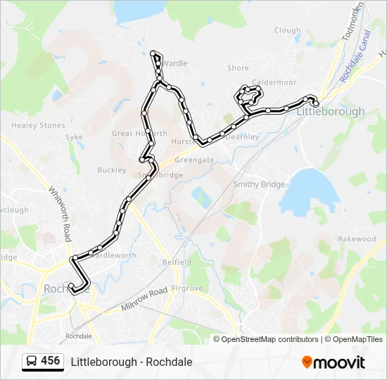456 Route: Schedules, Stops & Maps - Littleborough Station (Updated)