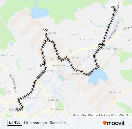 456 Route: Schedules, Stops & Maps - Rochdale Interchange (Updated)