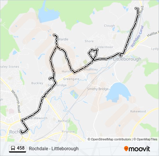 458 Route: Schedules, Stops & Maps - Rochdale (Updated)