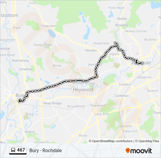 467 Route: Schedules, Stops & Maps - Bury (Updated)