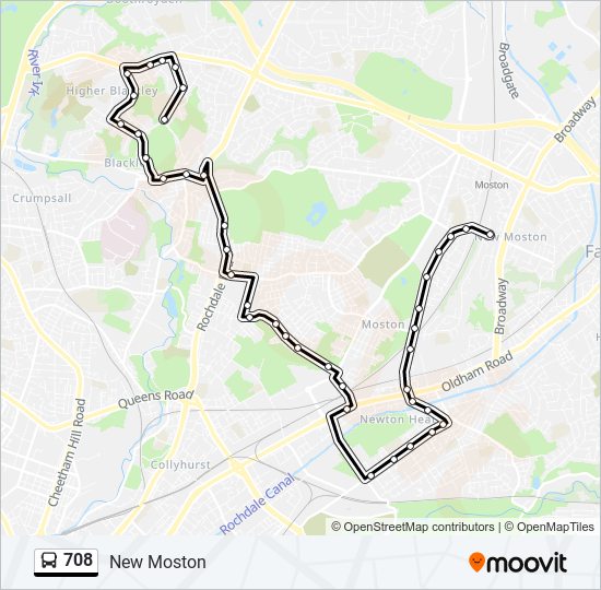 708 Route: Schedules, Stops & Maps - New Moston (Updated)