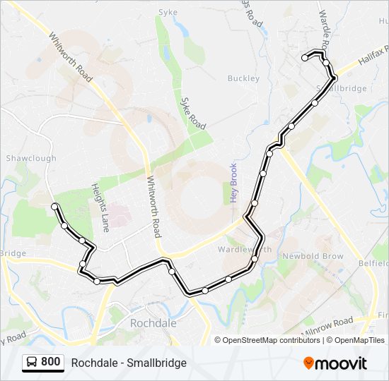 800 Route: Schedules, Stops & Maps - Shawclough (Updated)
