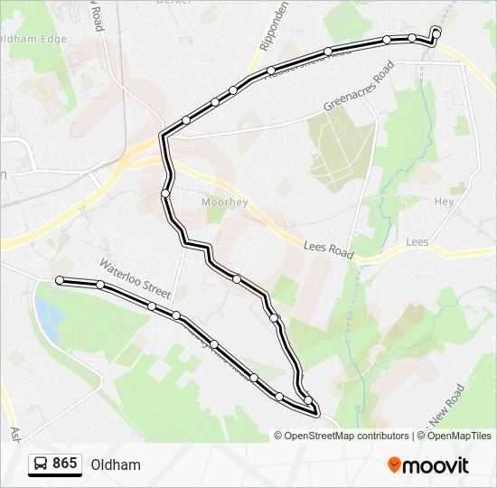 865 Route: Schedules, Stops & Maps - Waterhead Academy (Updated)