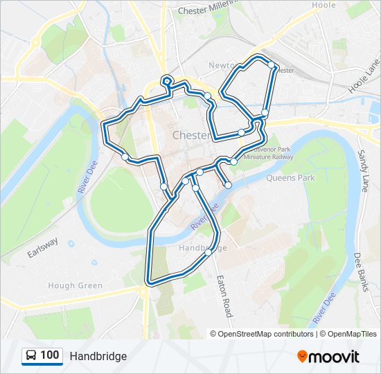 100 Route: Schedules, Stops & Maps - Handbridge (Updated)