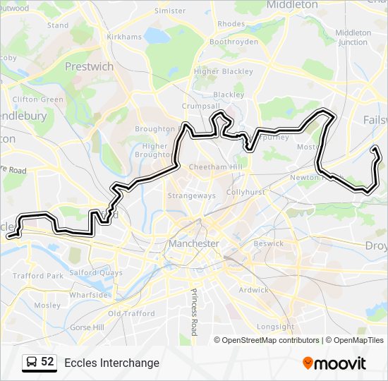 52 Route: Schedules, Stops & Maps - Eccles Interchange (Updated)