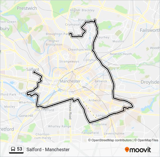 53 Route: Schedules, Stops & Maps - Salford Shopping Centre (Updated)