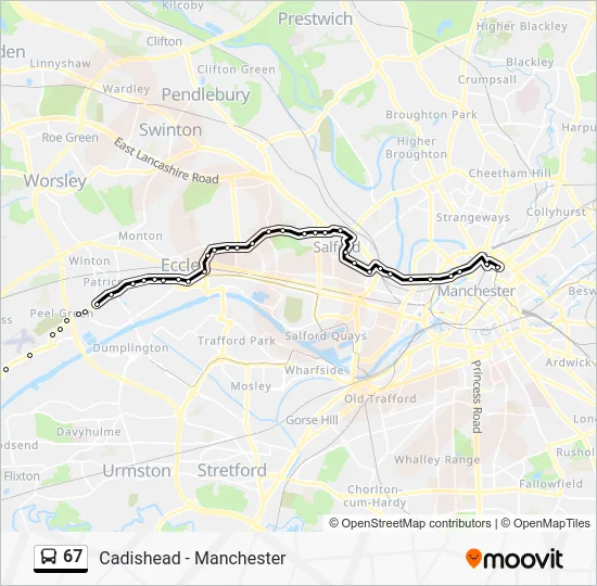 67 Route: Schedules, Stops & Maps - Shudehill Interchange (Updated)