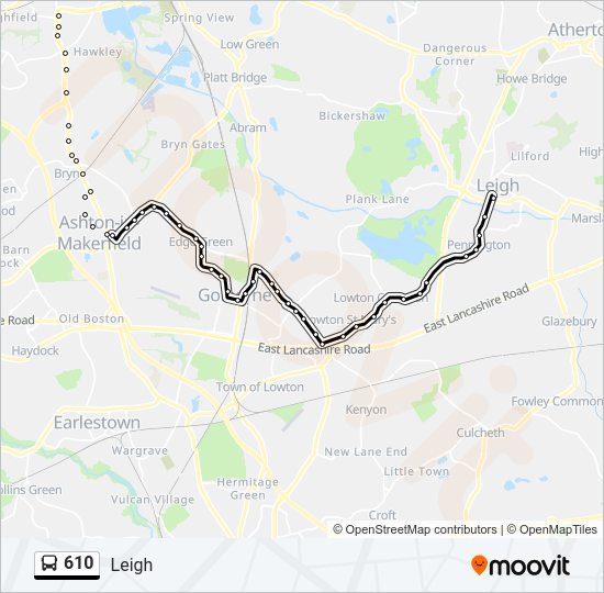 610 Route: Schedules, Stops & Maps - Leigh (Updated)