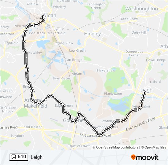 610 Route: Schedules, Stops & Maps - Leigh (Updated)