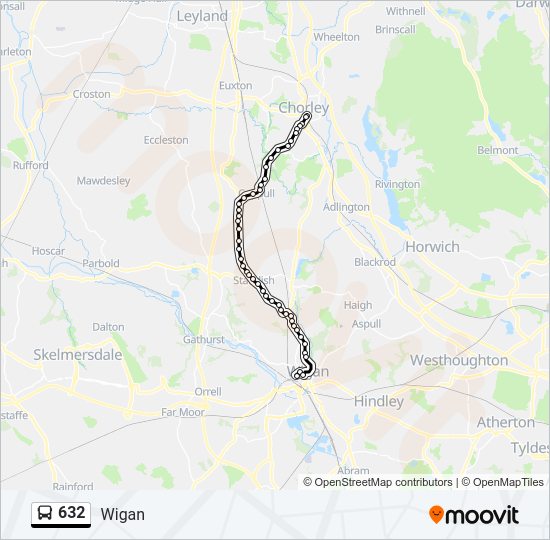 632 Route: Schedules, Stops & Maps - Wigan (Updated)