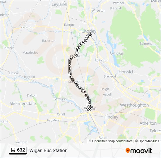 632 Route: Schedules, Stops & Maps - Wigan Bus Station (Updated)