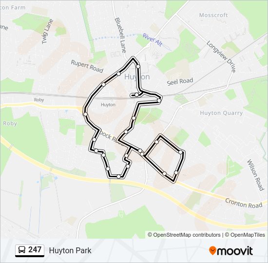 247 Route: Schedules, Stops & Maps - Huyton Park (Updated)
