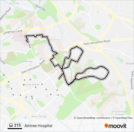 215 Route: Schedules, Stops & Maps - Aintree Hospital (Updated)