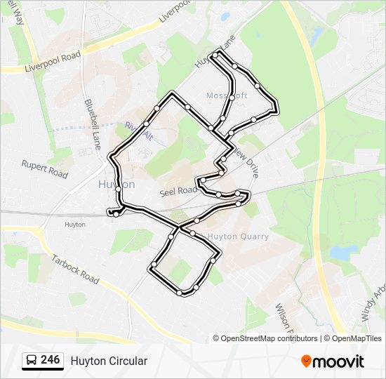 246 Route: Schedules, Stops & Maps - Huyton Circular (Updated)