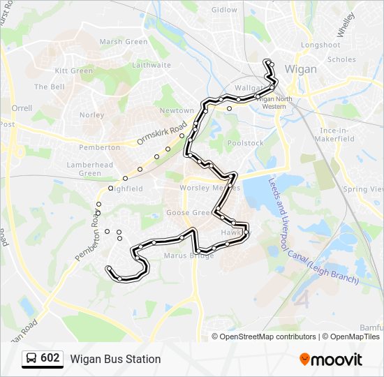 602 Route: Schedules, Stops & Maps - Wigan Bus Station (Updated)