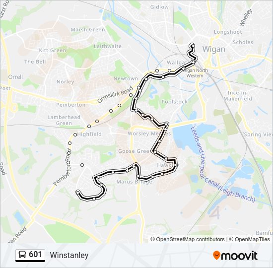 601 Route: Schedules, Stops & Maps - Winstanley (Updated)