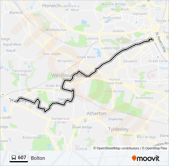 607 Route: Schedules, Stops & Maps - Bolton (Updated)