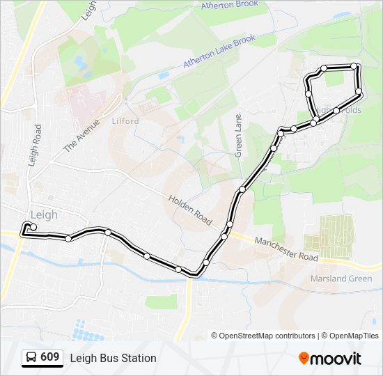 609 Route: Schedules, Stops & Maps - Leigh Bus Station (Updated)