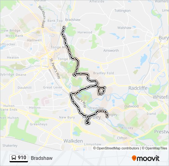 910 Route: Schedules, Stops & Maps - Bradshaw (Updated)