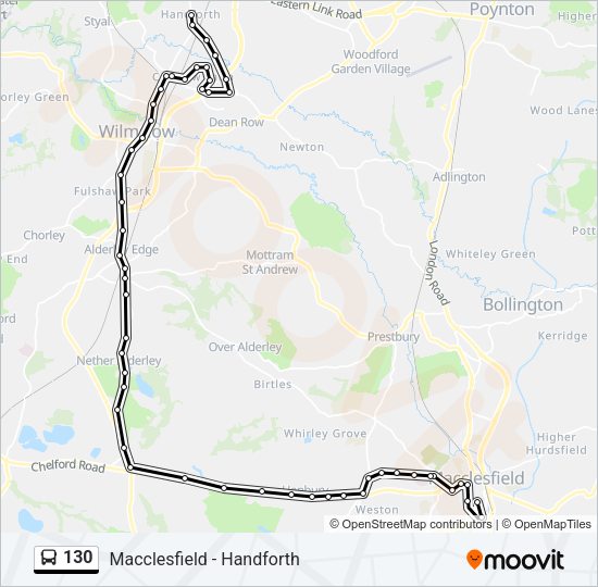 130 Route: Schedules, Stops & Maps - Paddock North (Updated)