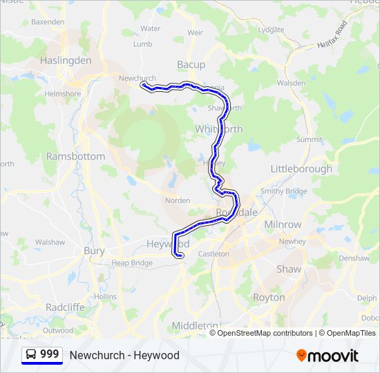 999 Route: Schedules, Stops & Maps - Heywood (Updated)