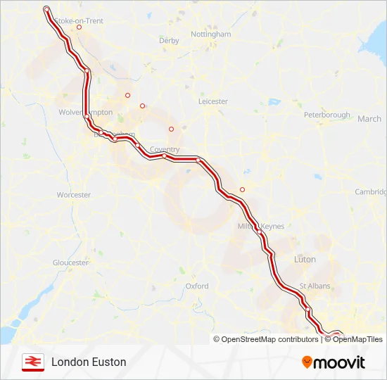 AVANTI WEST COAST Route: Schedules, Stops & Maps - London Euston (Updated)