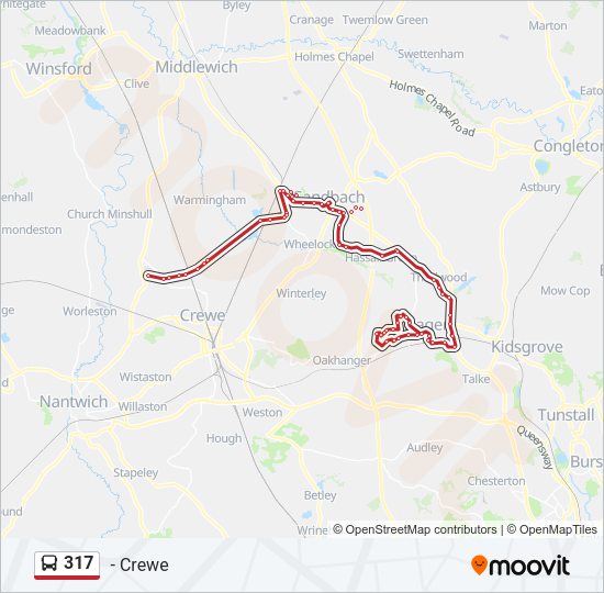 317 Route: Schedules, Stops & Maps - Leighton Hospital (Updated)