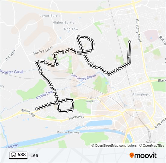 688 Route: Schedules, Stops & Maps - Lea (Updated)