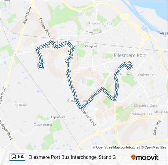 6A Route: Schedules, Stops & Maps - Ellesmere Port Bus Interchange ...