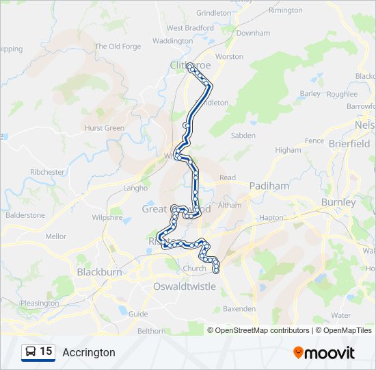 15 Route: Schedules, Stops & Maps - Accrington (Updated)